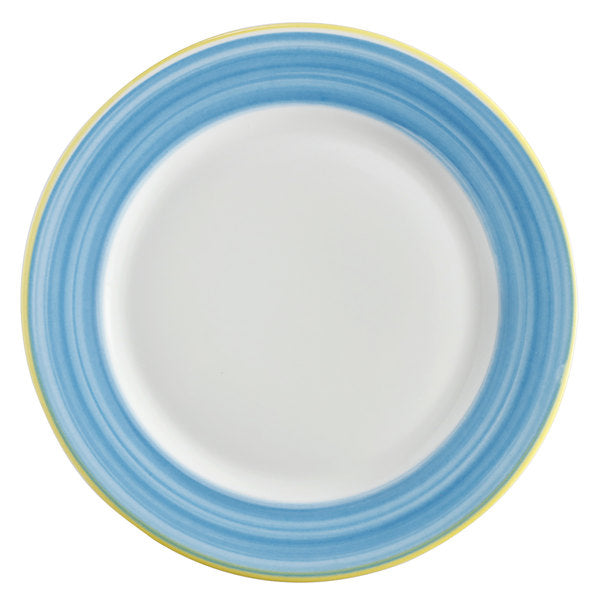 Calypso Bright White Porcelain Rolled Edge Plate — BDC Living