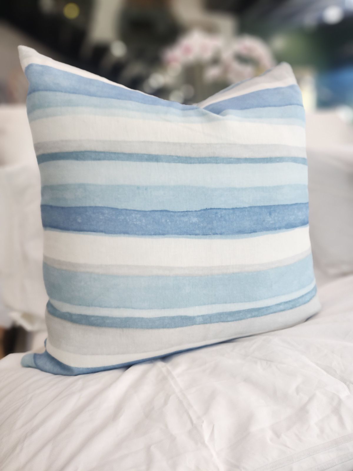 Maloo Lake Blue Down Filled Pillow — BDC Living