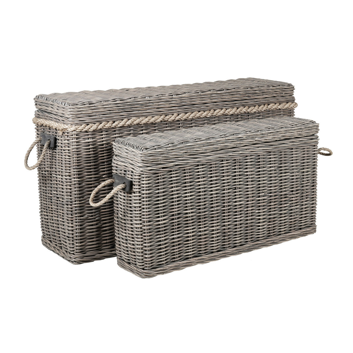 Sabrina Basket Console - Grey — BDC Living