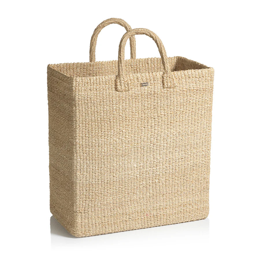 Serene Rectangular Abaca Basket — BDC Living