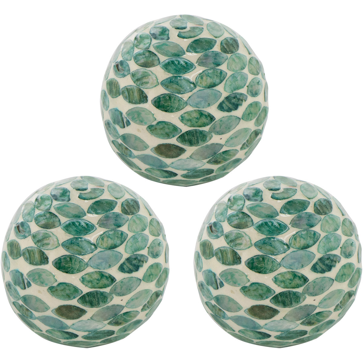 Capiz Green Decorative Ball — BDC Living