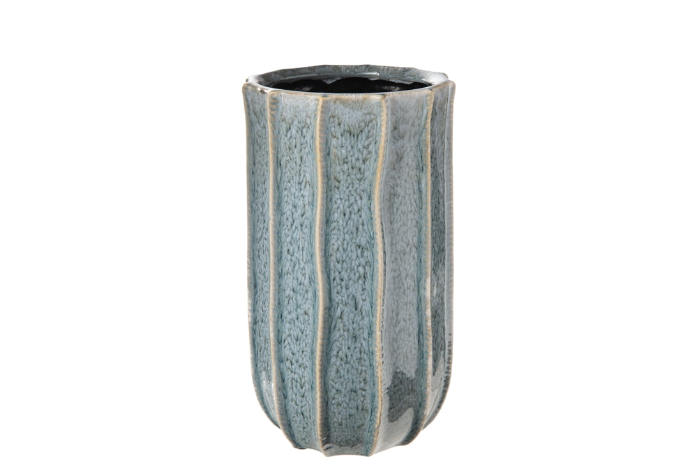 Ceramic Embossed Tan Vase — BDC Living