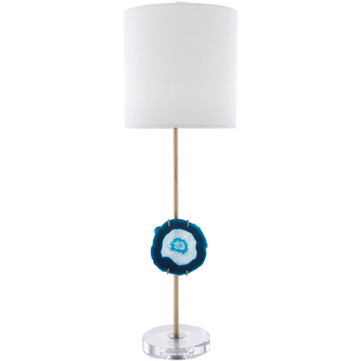 Kingslake Blue/Brass 28" Lamp — BDC Living
