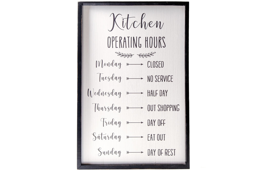 Kitchen Operating Hours Art — BDC Living