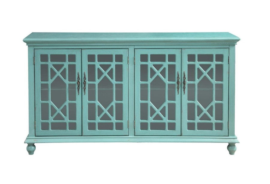 Bayberry Blue Four-Door Credenza — BDC Living