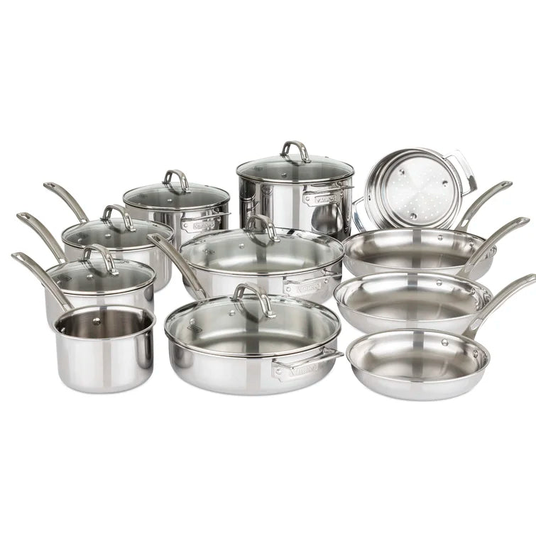 17-Piece 3-Ply Stainless Steel Cookware Set — BDC Living