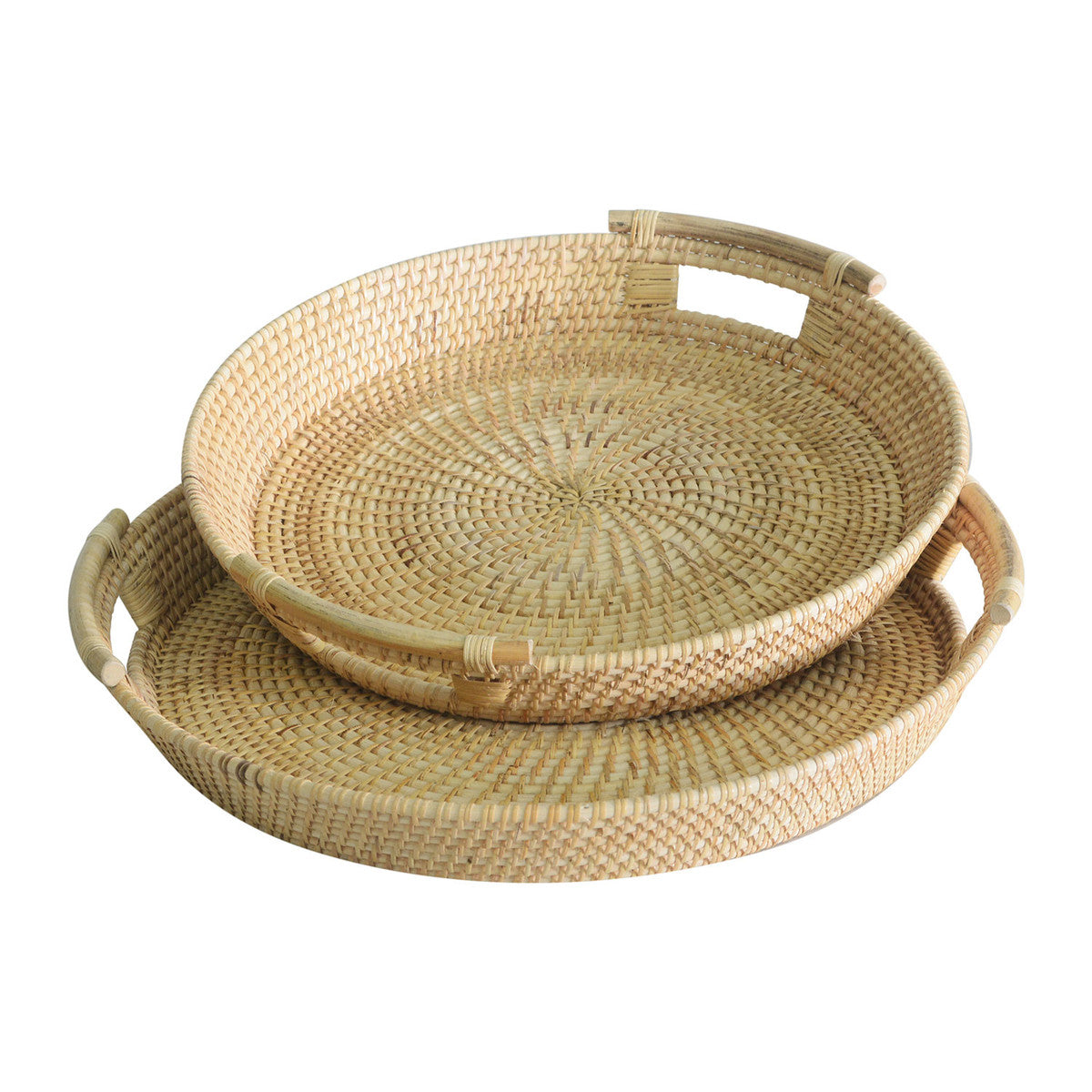 Caspar Round Woven Tray — BDC Living