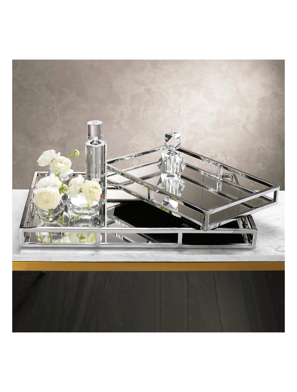 Rectangular Mirrored Tray — BDC Living