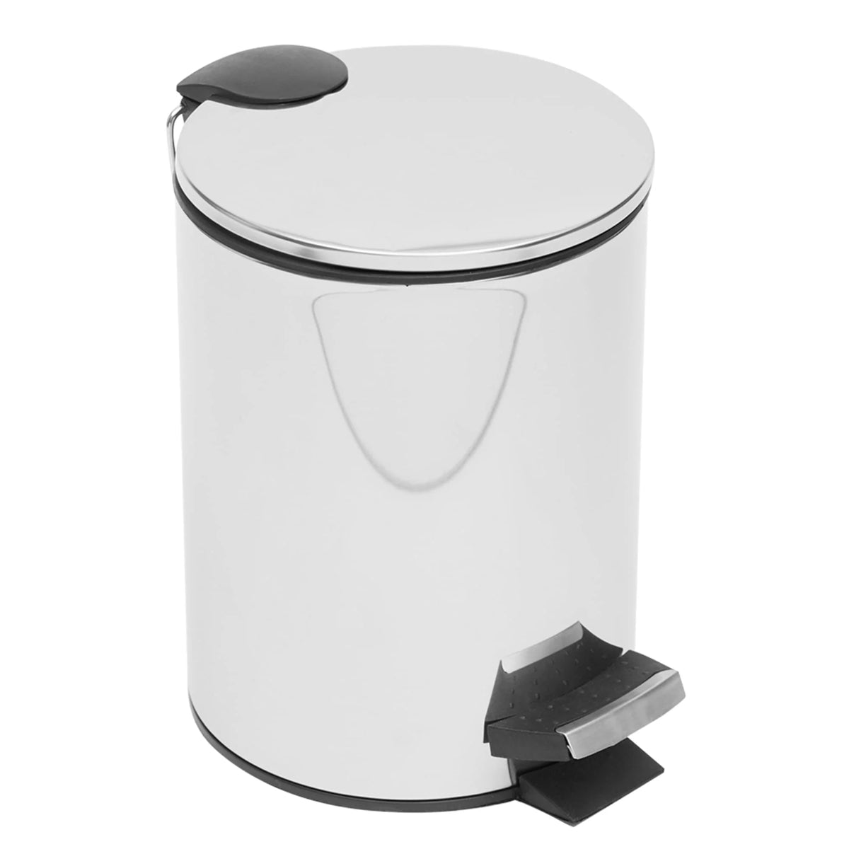 Matte Stainless Steel Step Waste Bin — BDC Living
